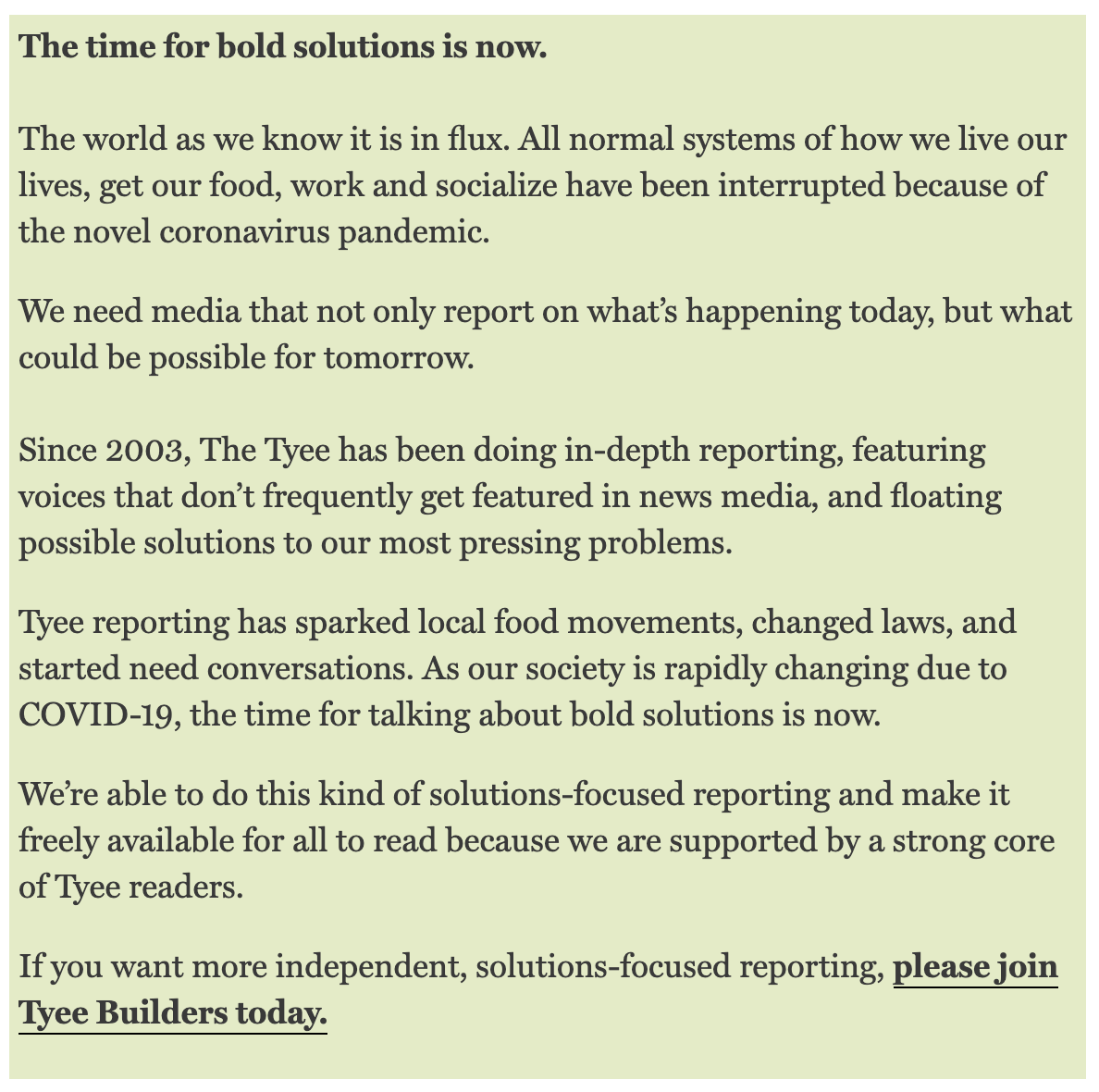 How The Tyee plans a crowdfunding campaign in a week | The Membership Guide